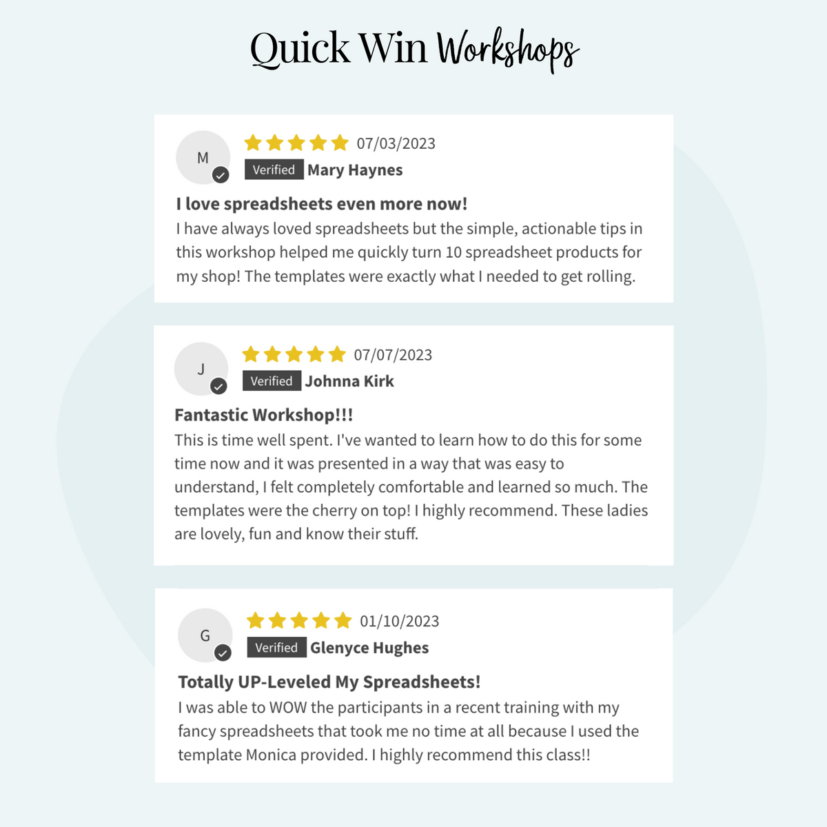 Quick Win Workshop: How to Create and Package a Spreadsheet to Sell as