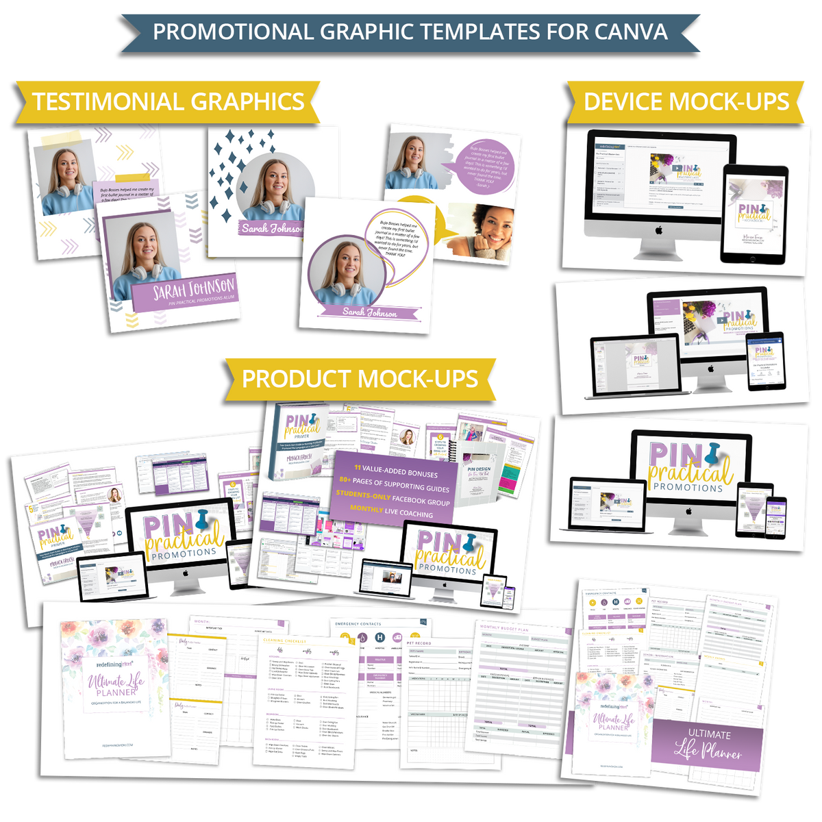Sales Page Promo Image Templates for Canva